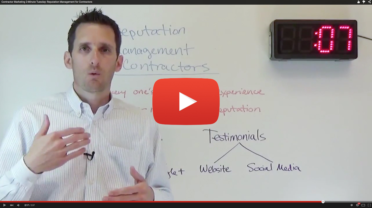 Reputation Management For Contractors Video